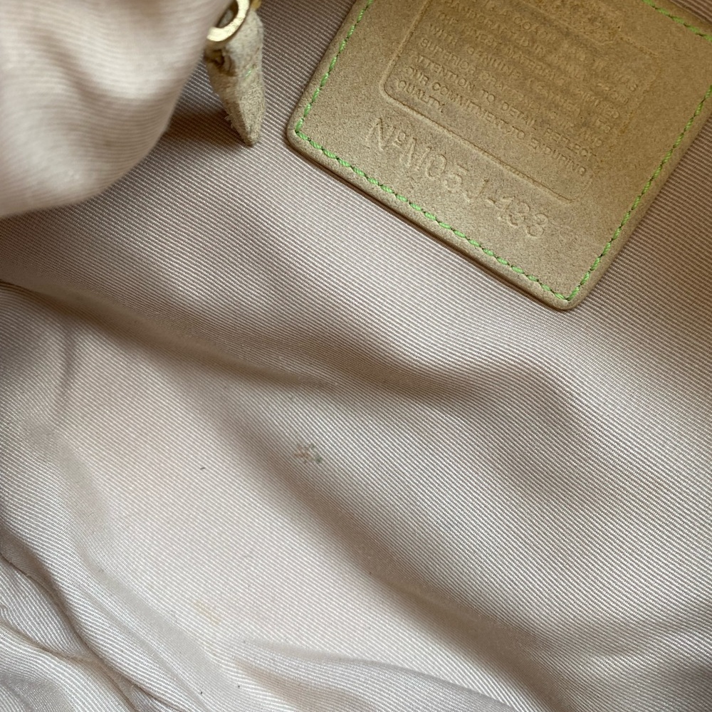 Coach Logo Hobo Purse Bag! White Paste Logos! - Gem